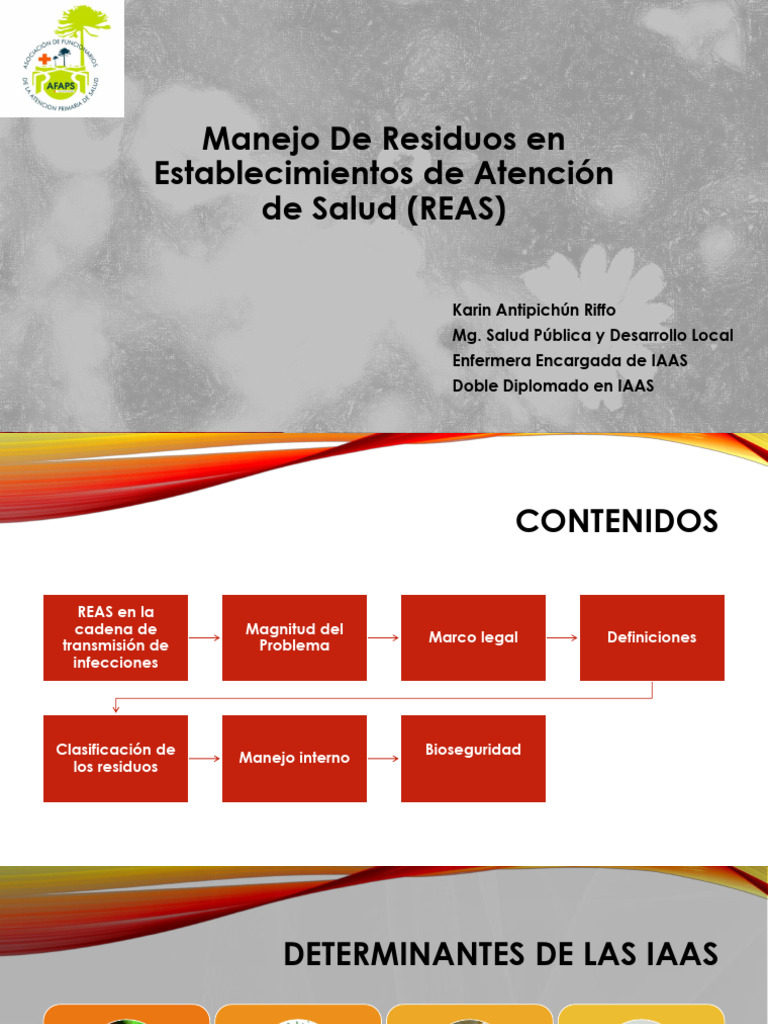 Presentación REAS | PDF | Residuos | Infección