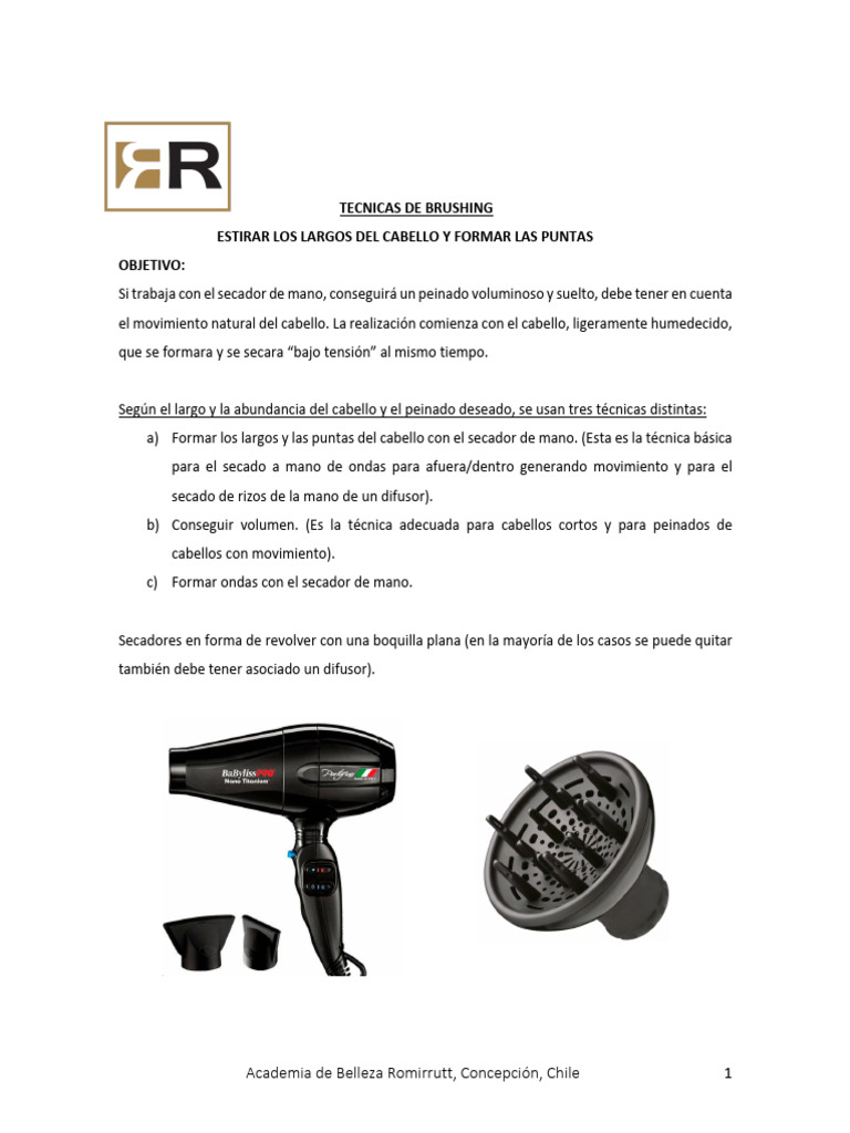 Tecnicas De Brushing Pdf Pelo