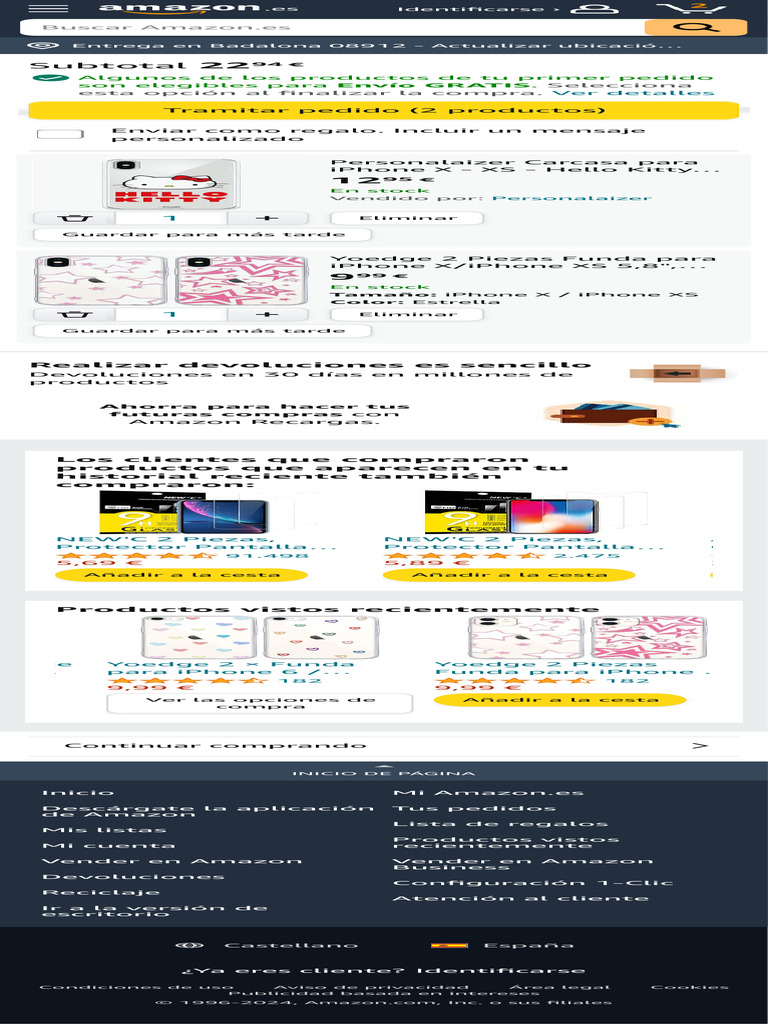 Productos en mi cesta de Amazon | PDF | Yo telefono | Ios