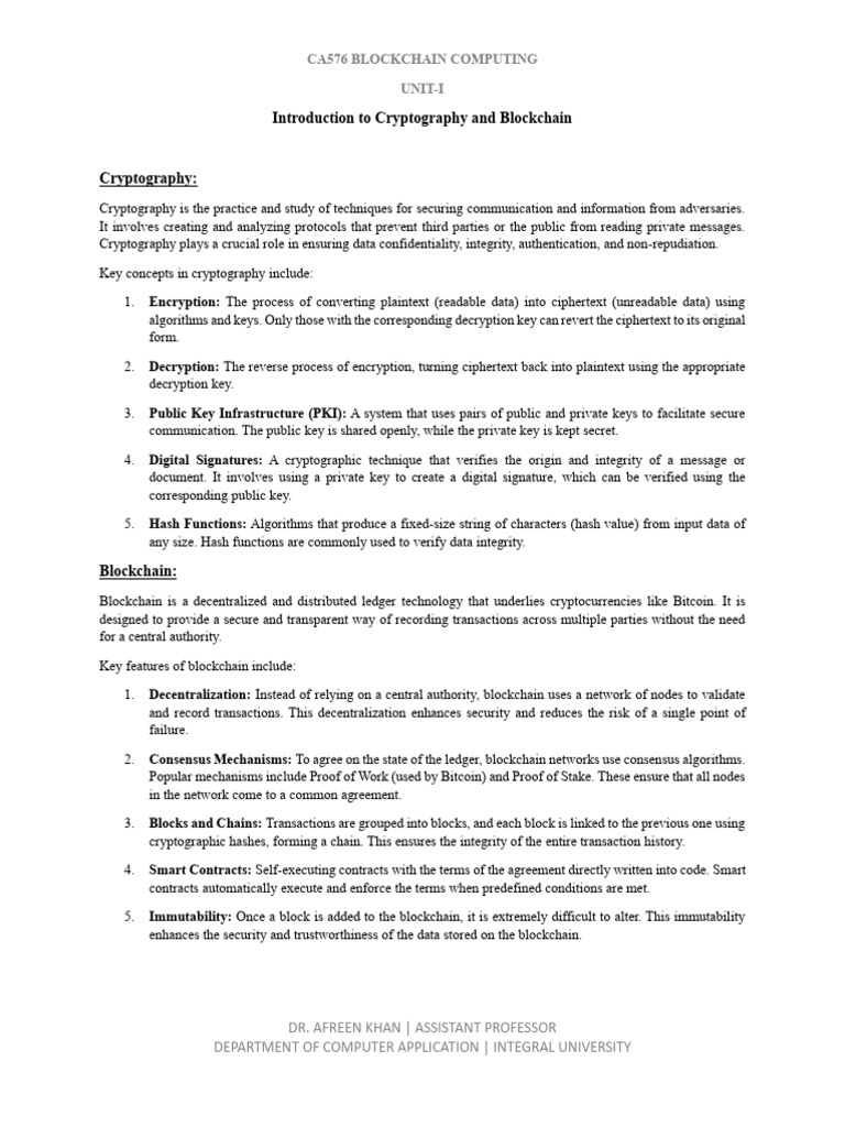 Unit-1 - Part - 1 | PDF | Peer To Peer | Public Key Cryptography Unit-1 - Part - 1 | PDF | Peer To Peer | Public Key Cryptography