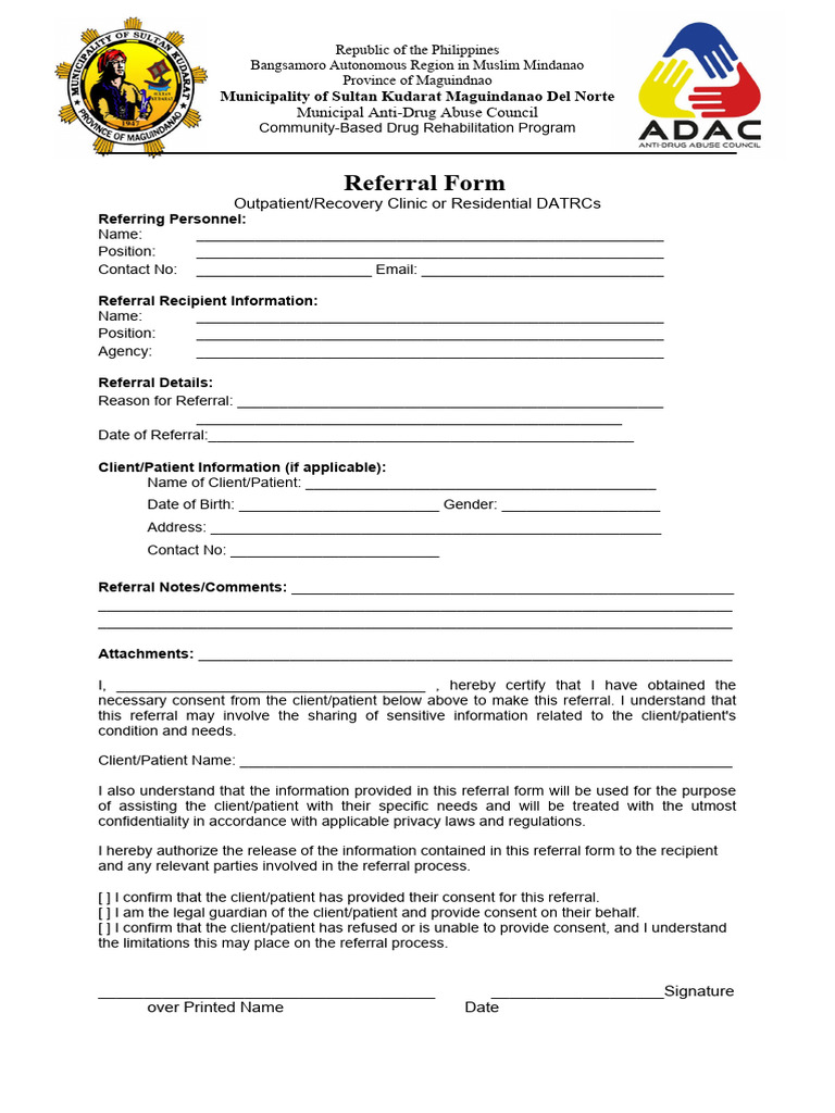 Referral Forms | PDF | Medicine | Clinical Medicine