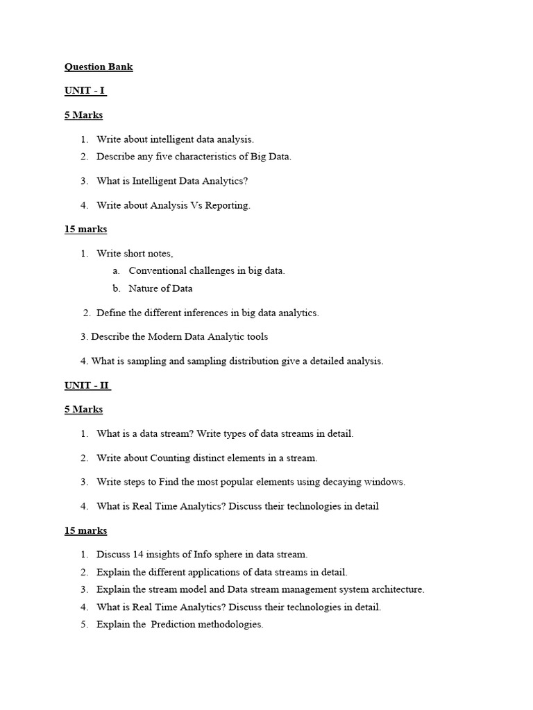 MCA - BigData Notes | PDF | Statistics | Big Data