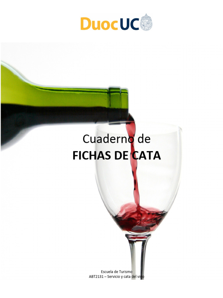 Cuaderno_de_fichas_de_cata (1) | Descargar gratis PDF | Gusto | Vino
