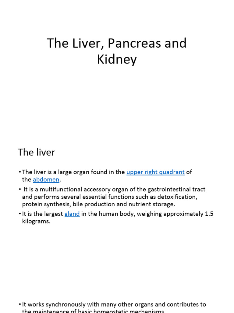 Ugboh Ana Liver Pancreas Kidney | PDF | Pancreas | Liver