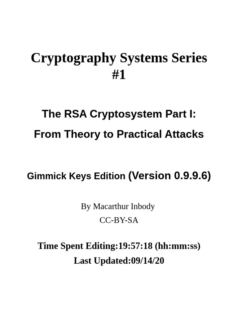 Rsa Lab 1 | PDF | Factorization | Encryption