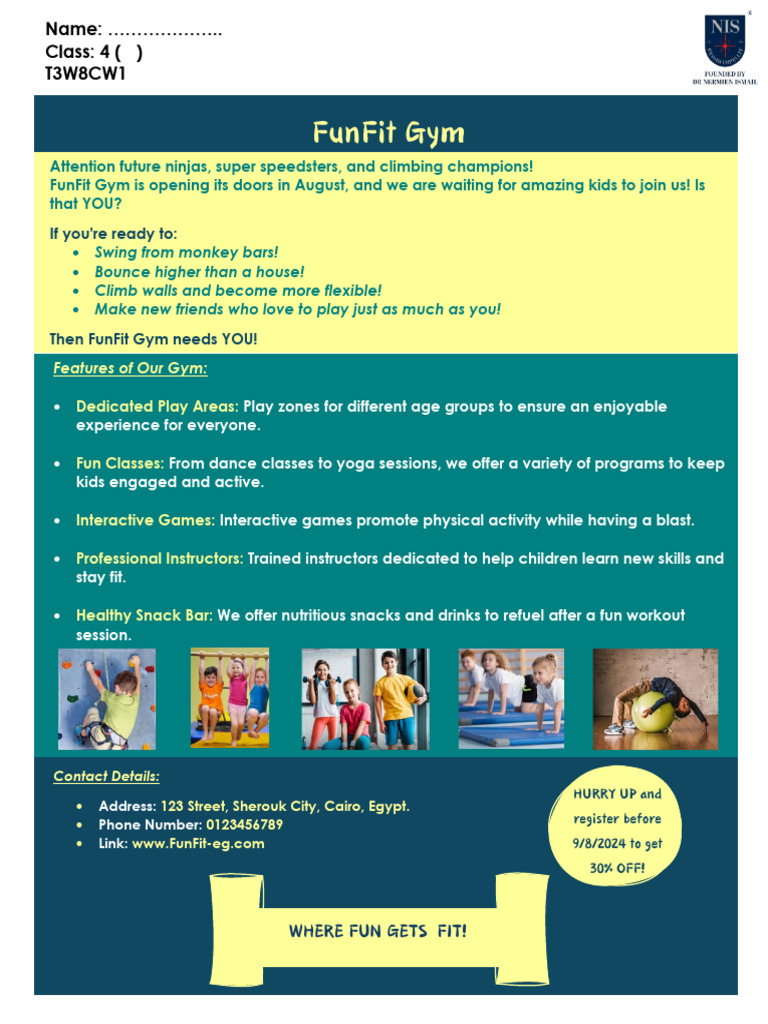 Funfit Gym | PDF | Sentence (Linguistics) | Grammatical Number