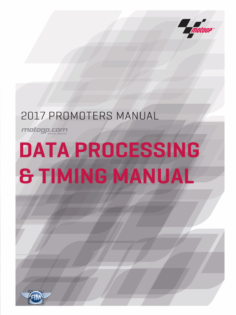 2017 04 MotoGP Data Processing &timing Manual | PDF | Electrical ...