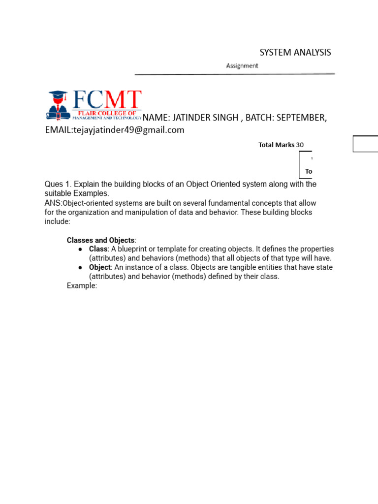 Object-Oriented System Analysis Guide | PDF | Art | Computers