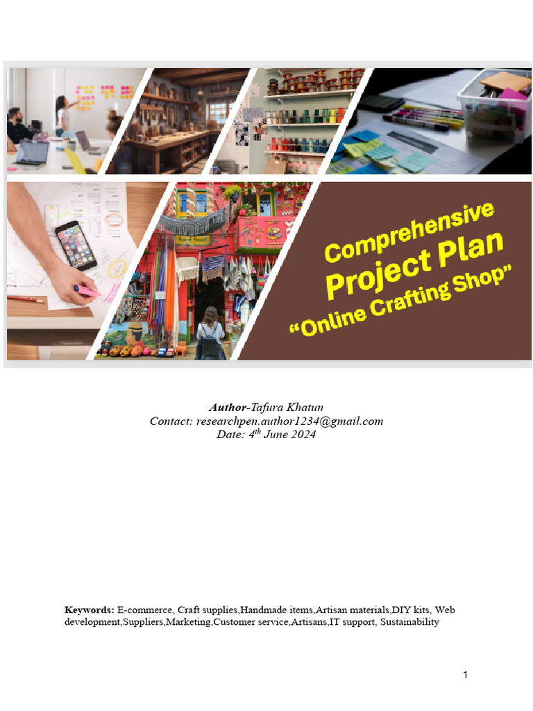 E-commerce Plan for Craft Supplies Store | PDF | E Commerce | Online ...