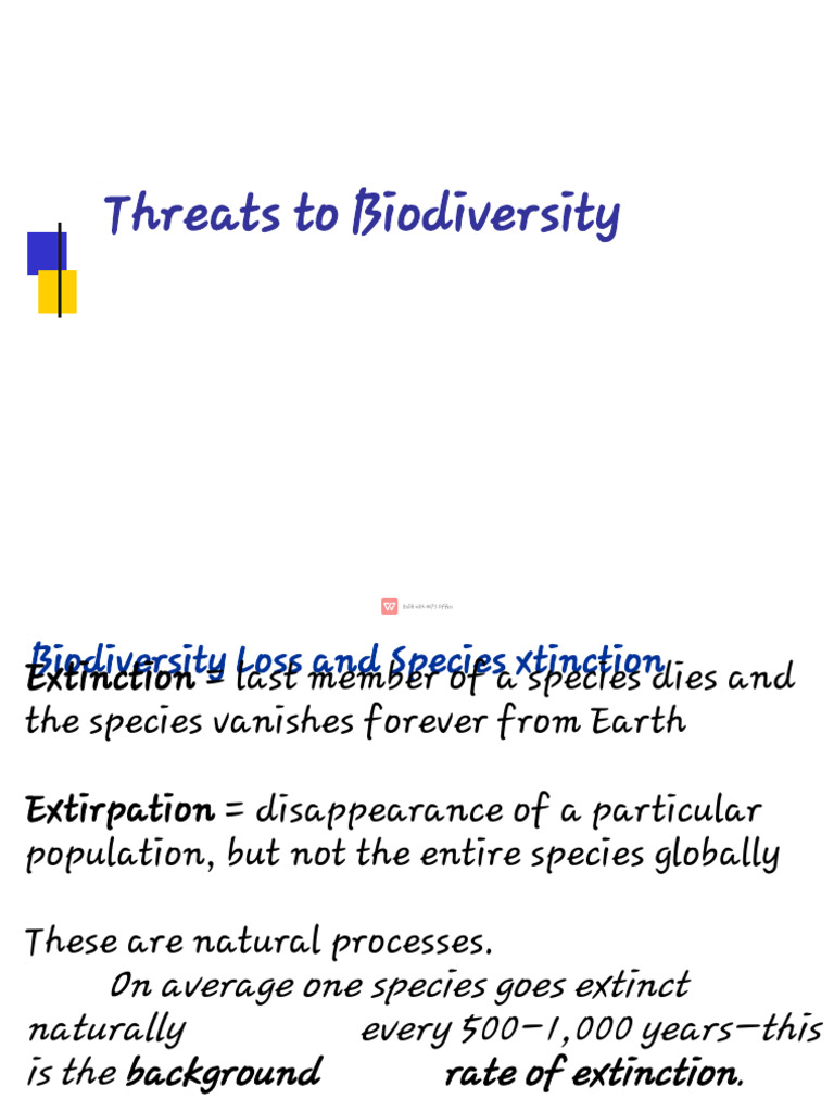 Threats To Biodiversity | PDF | Extinction | Habitat Destruction
