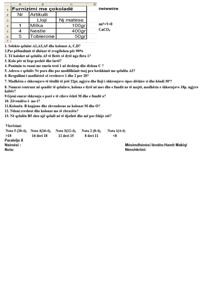 Testi I Pare | PDF