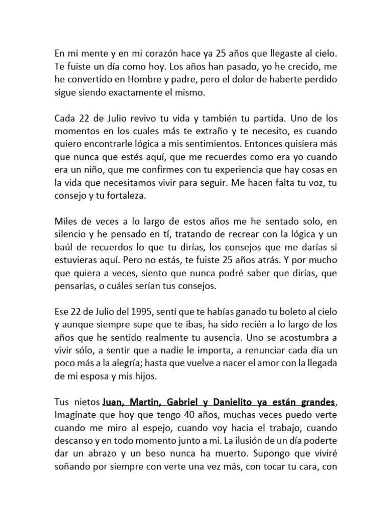 Carta A Mama Pdf