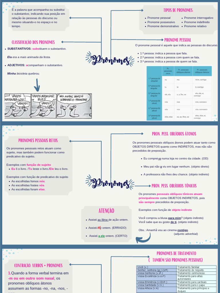 pronomes | PDF | Pronome | Unidades semânticas
