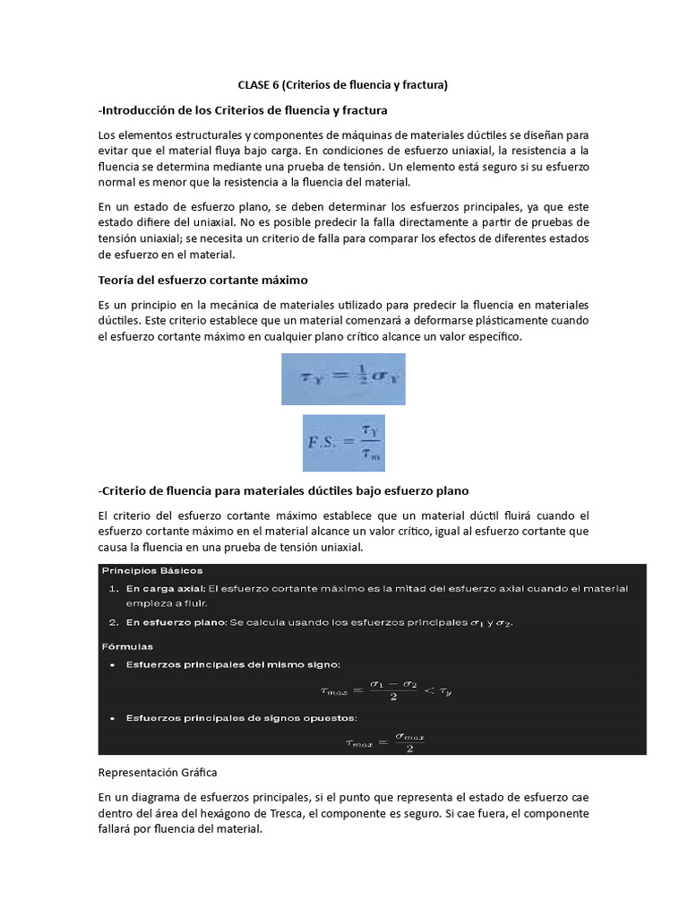 CLASE 6 Resis II | PDF | Fractura | Estrés (Mecánica)
