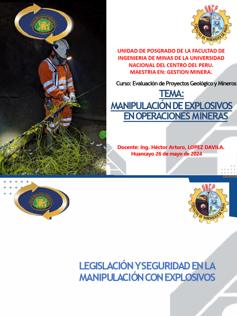 Manipulación de Explosivos en Operaciones Mineras - Postgrado Minas ...