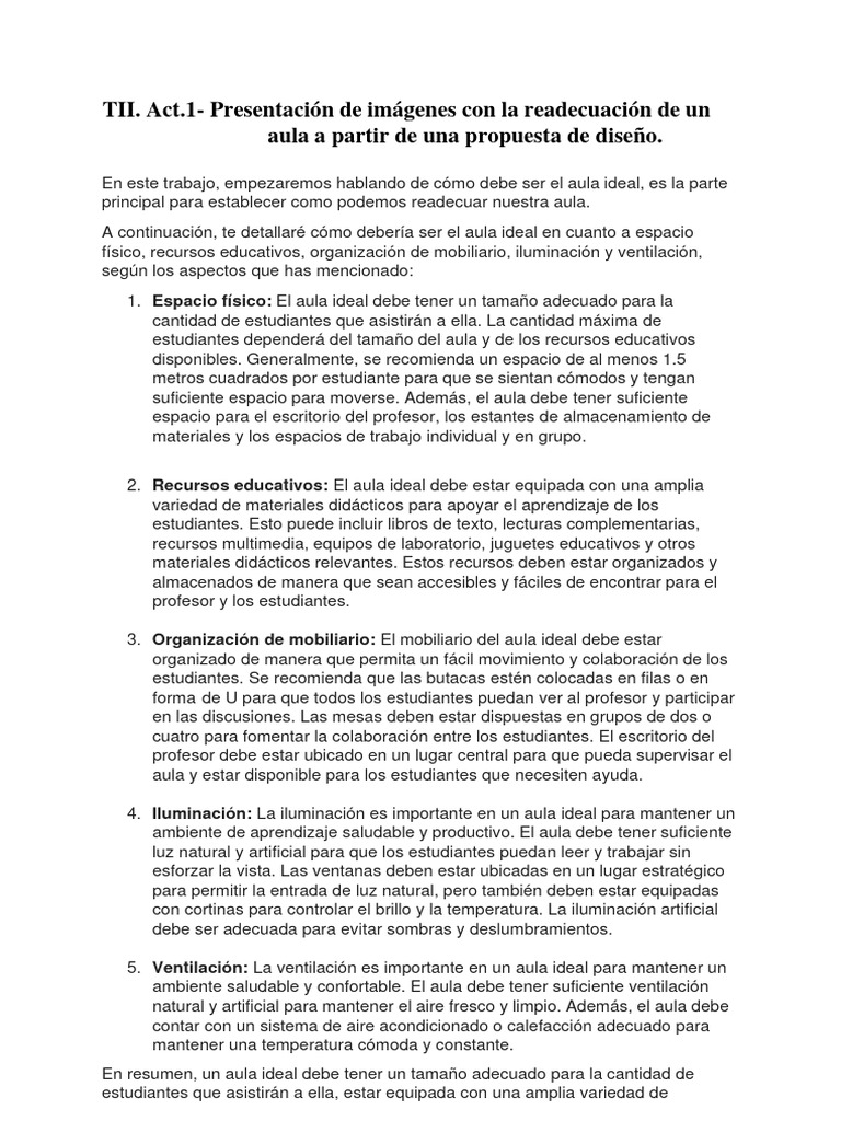 Tii. Act.1 - Montero Morillo | PDF | Salón de clases | Encendiendo