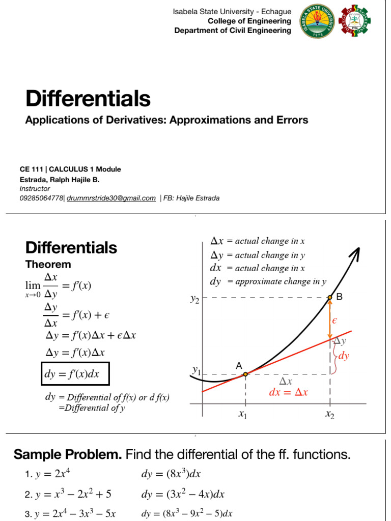 Differentials | PDF | Mathematical Analysis | Calculus