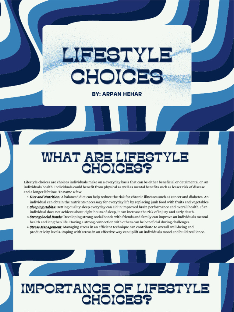 Healthy Lifestyle Choices for Wellness | PDF | Self-Improvement | Wellness