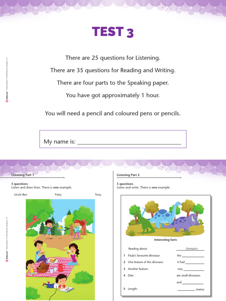 YA3 Movers-Practice-Tests A 03 | PDF