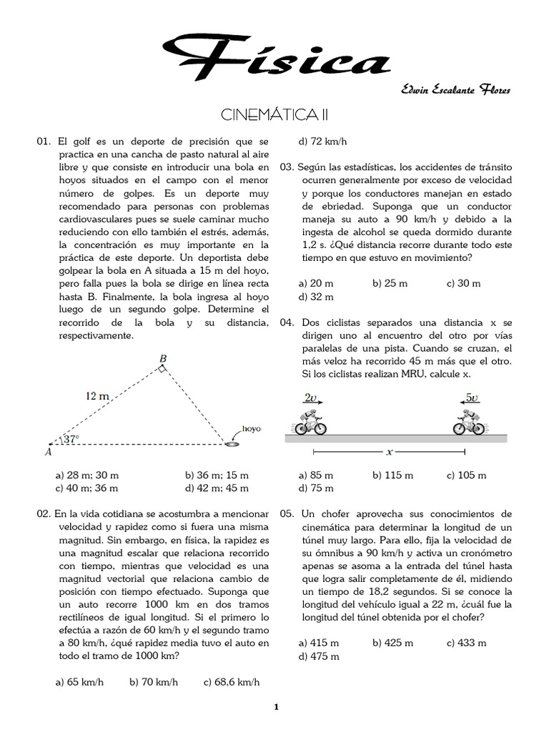 Cinematica Ii | PDF | Velocidad | Aceleración