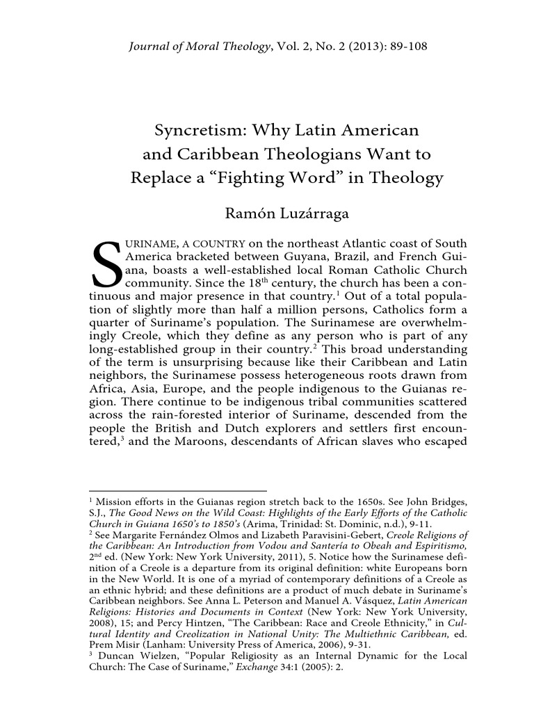Syncretism Why Latin American and Caribbean Theologians Want To Replace ...