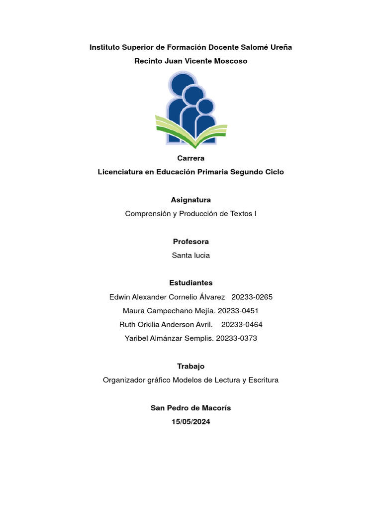 Organizadores Gráficos en Lectura y Escritura | PDF | Plan de estudios ...