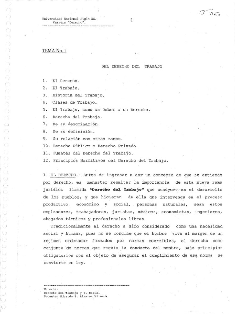 Tema 1 Derecho Del Trabajo (1) Conv | PDF