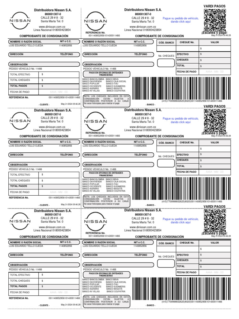 Cupon de Pago | PDF | Bancos | Servicios financieros