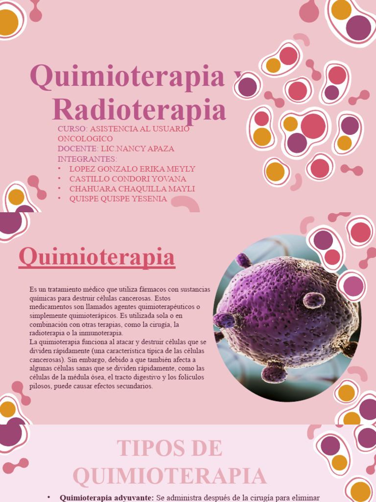 Quimioterapia y Radioterapia: Guía Completa | PDF | Quimioterapia | Cáncer
