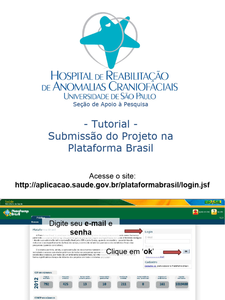 Tutorial Submissao Projeto Plataforma Brasil Hrac | PDF | Hipótese ...
