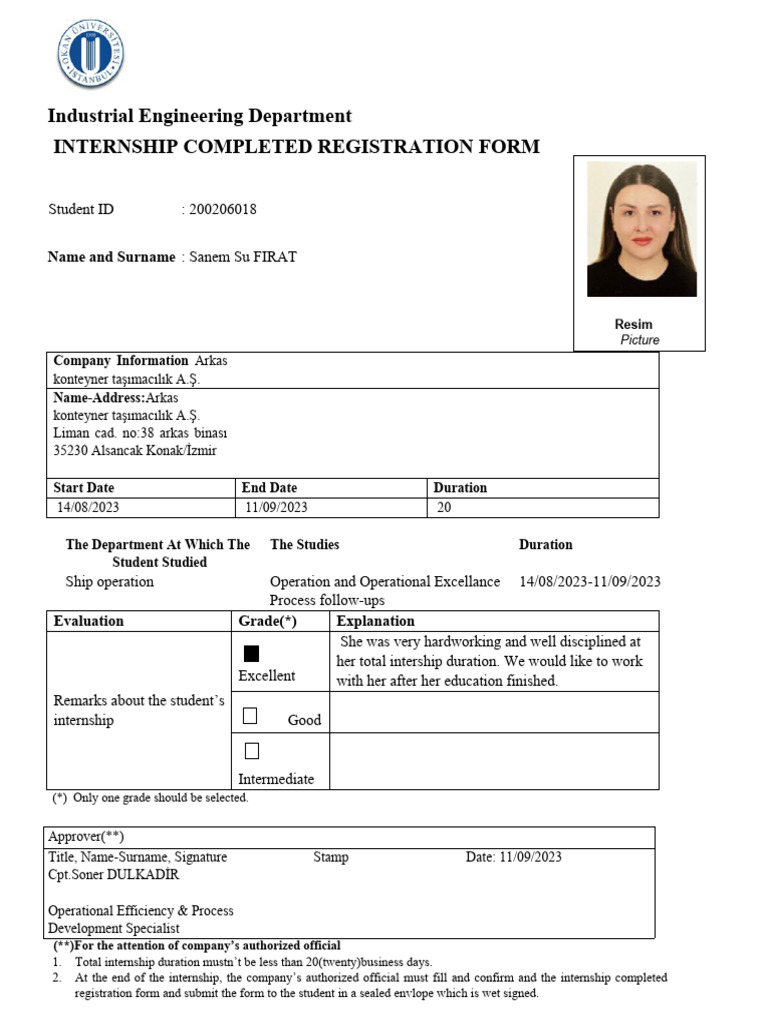 Industrial Engineering Internship Principles Son | PDF | Efficient ...