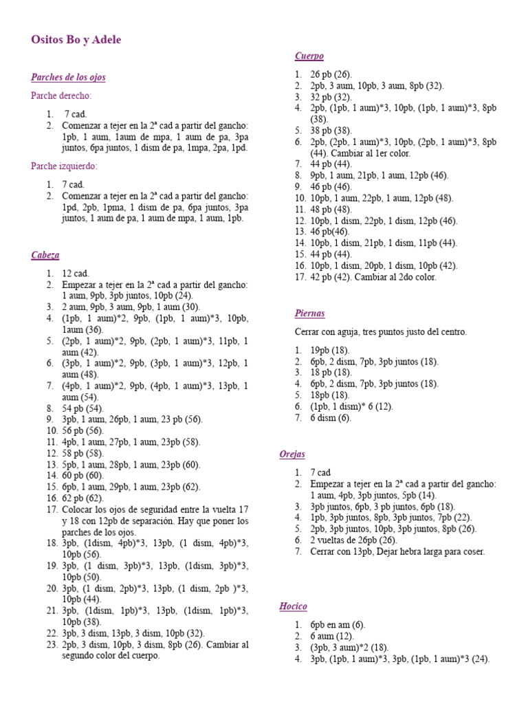 Ositos Bo y Adele | PDF | Métodos y materiales de enseñanza | Hogar, jardinería y bricolaje