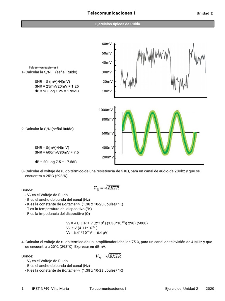 Ejercicios Unidad 2 2020 | PDF | Decibel | Radio