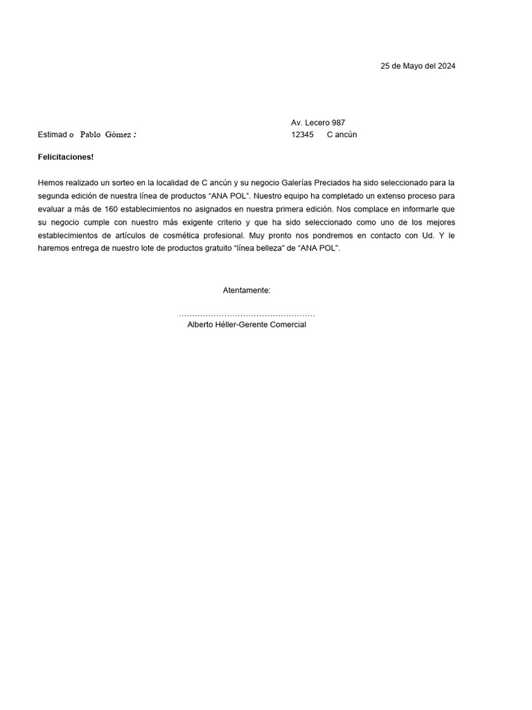 Selección de Negocios para ANA POL | PDF