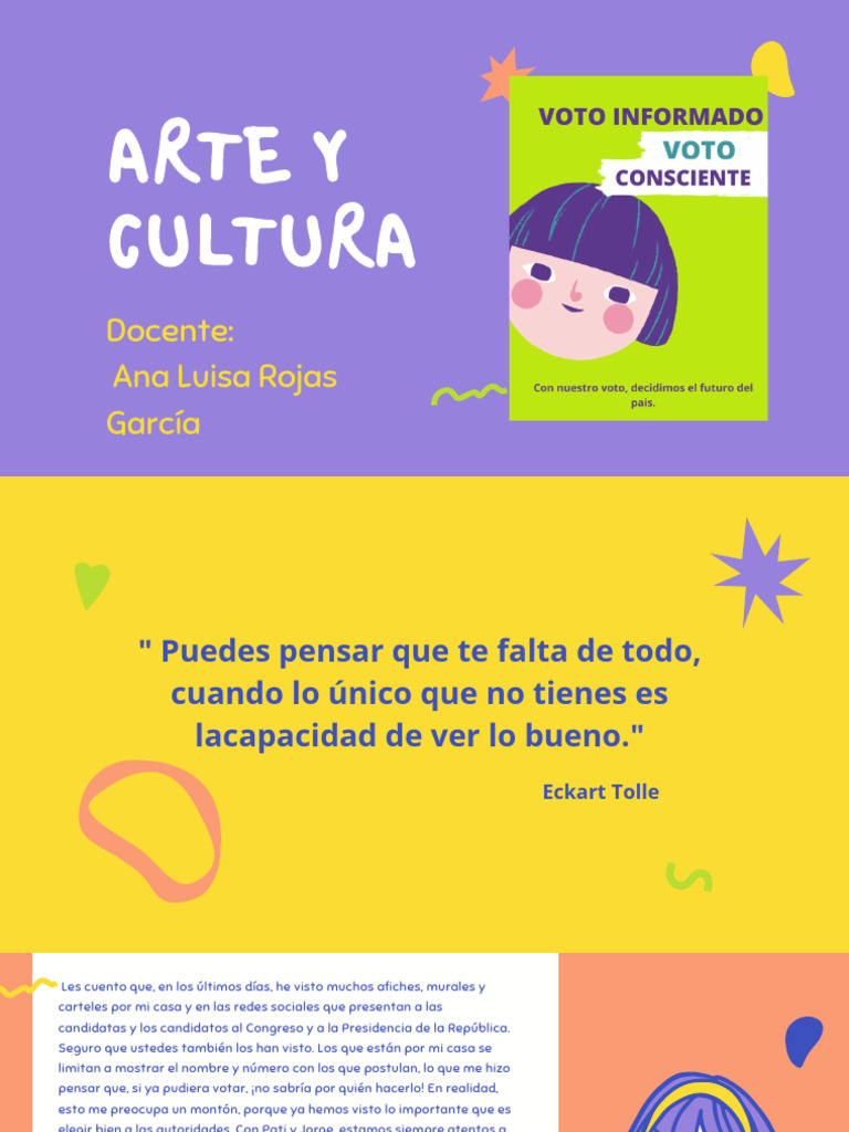 Arte para Reflexionar-Semana 1 | PDF | Póster | Votación