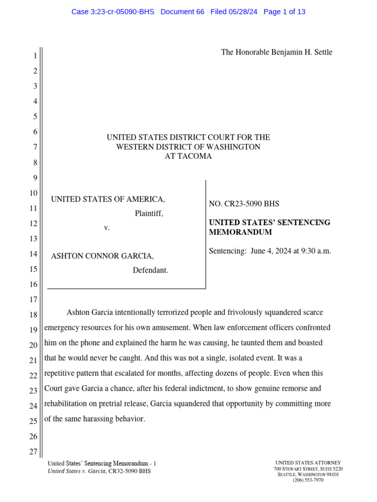 Sentencing Memorandum | PDF | Plea Bargain | Plea