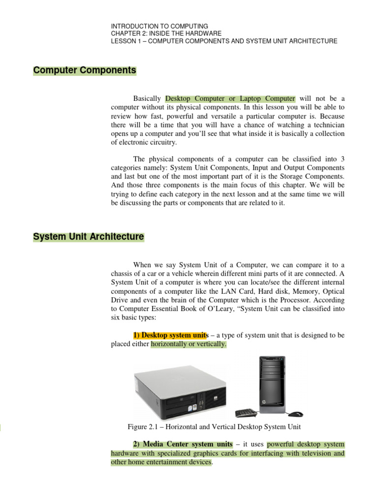 Computer Components and Architecture Guide | PDF | Random Access Memory ...