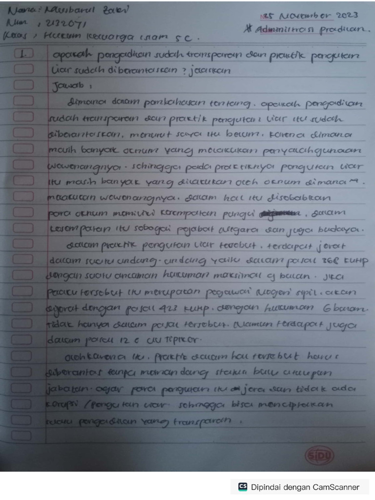 Musbarul Zaki - 2132071 - Tugas Administrasi Peradilan | PDF