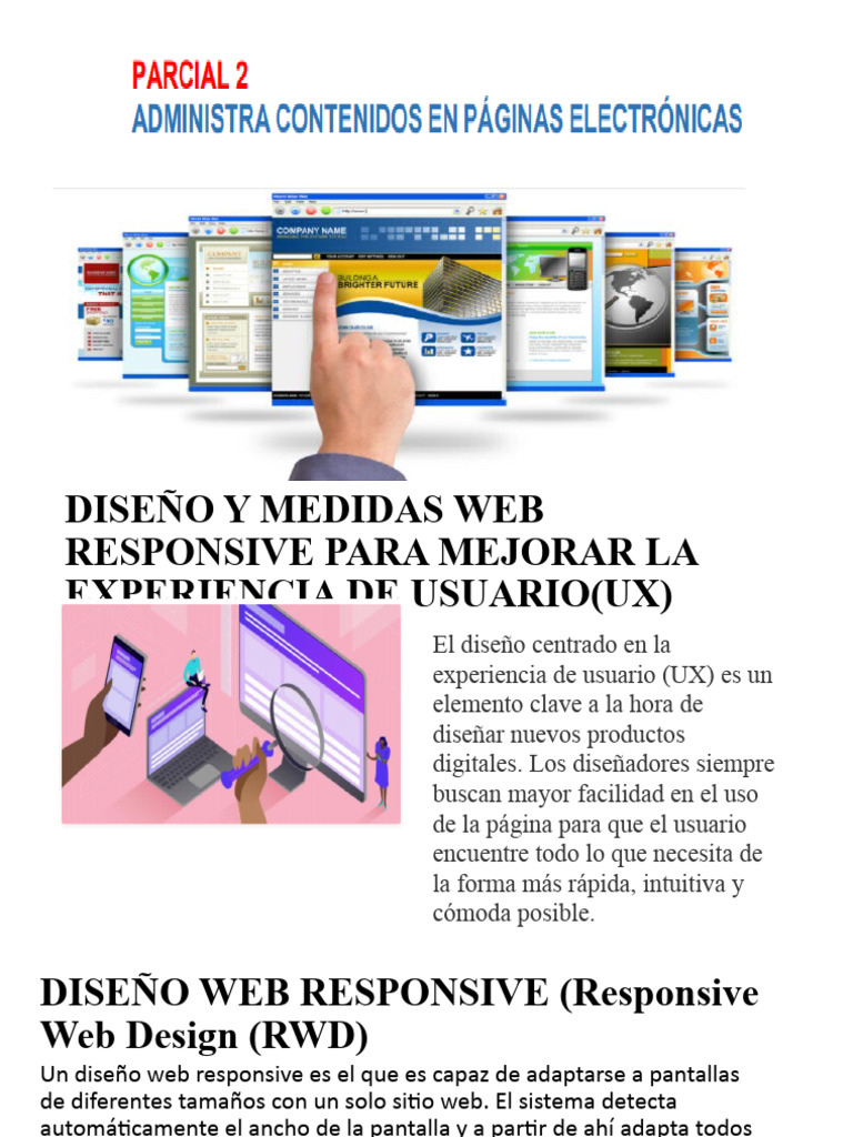 Diseño y Medidas Web Responsive para Mejorar La Experiencia de Usuario (Ux) | PDF | Diseño web ...