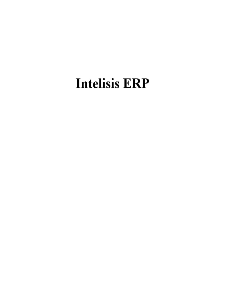 Intelisis ERP | Descargar gratis PDF | Planificación de recursos ...