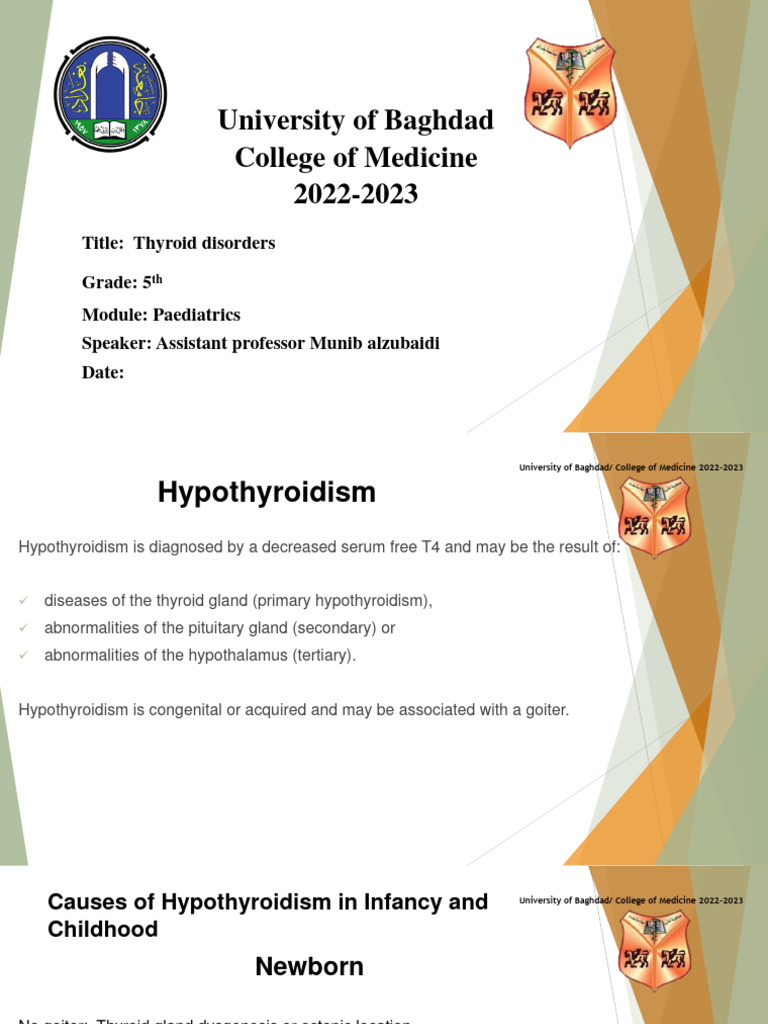 Thyroid Disorders | PDF | Hypothyroidism | Thyroid