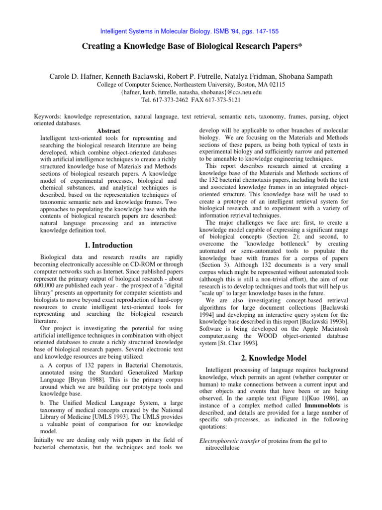 Biological Research Papers | PDF | Western Blot | Part Of Speech