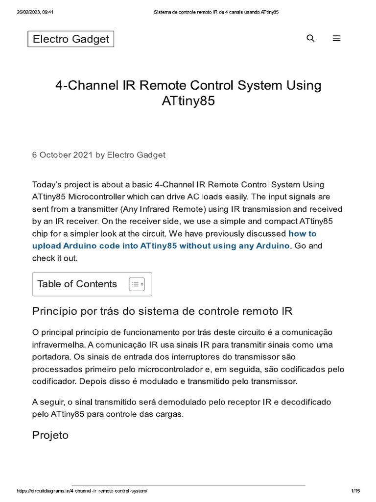 Ir Remote 4 Canais | PDF