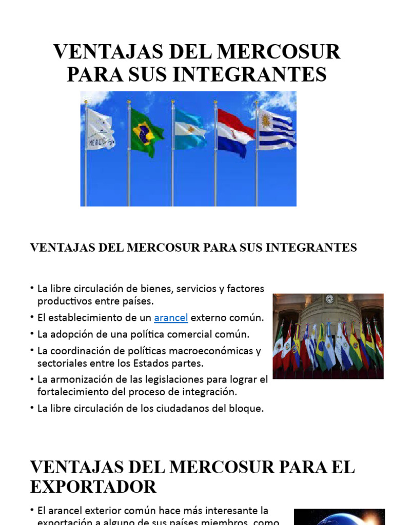 Ventajas Del Mercosur para Sus Integrantes | PDF | Negocios | Finanzas ...