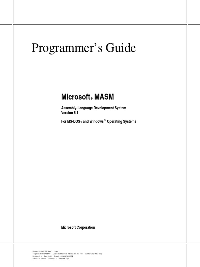 Programmers Guide | PDF | Computer Engineering | Computer Science