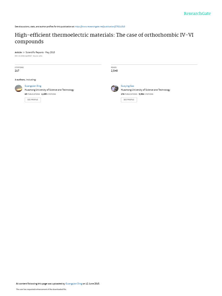Srep 09567 | PDF | Electrical Resistivity And Conductivity | Doping (Semiconductor)