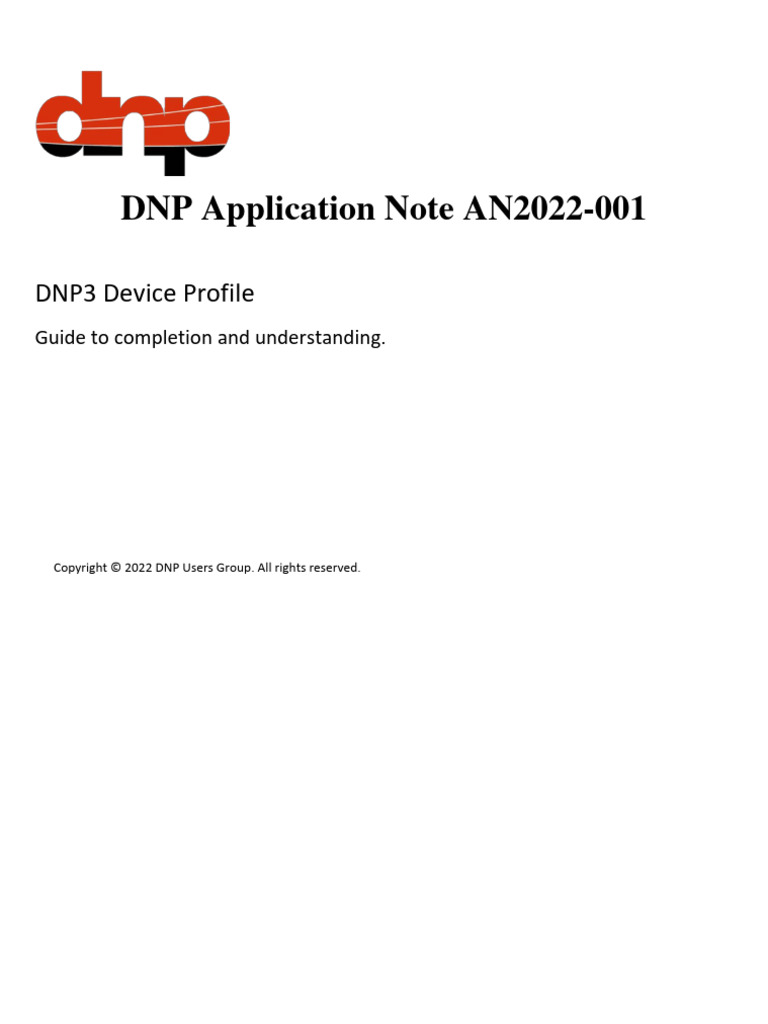 DNP3 AN2022-01 Device Profile How-To - Summary | PDF | Internet Protocols | Ip Address