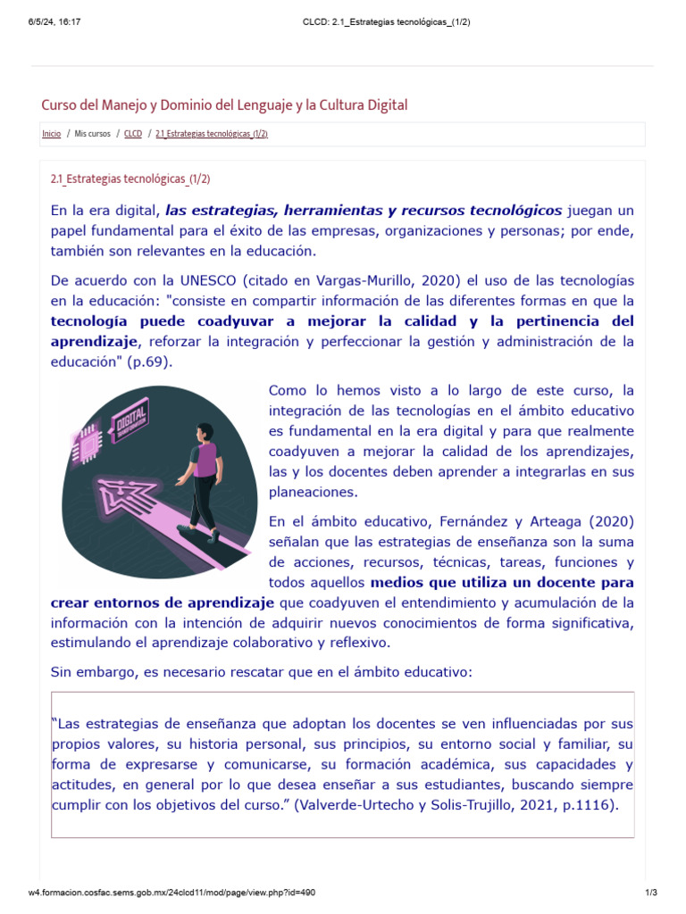 CLCD - 2.1 - Estrategias Tecnológicas - (1 - 2) | PDF | Enseñando ...