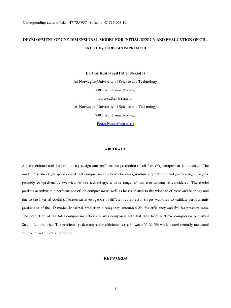 Occasional Paper - Development of One-Dimensional Model For Initial ...