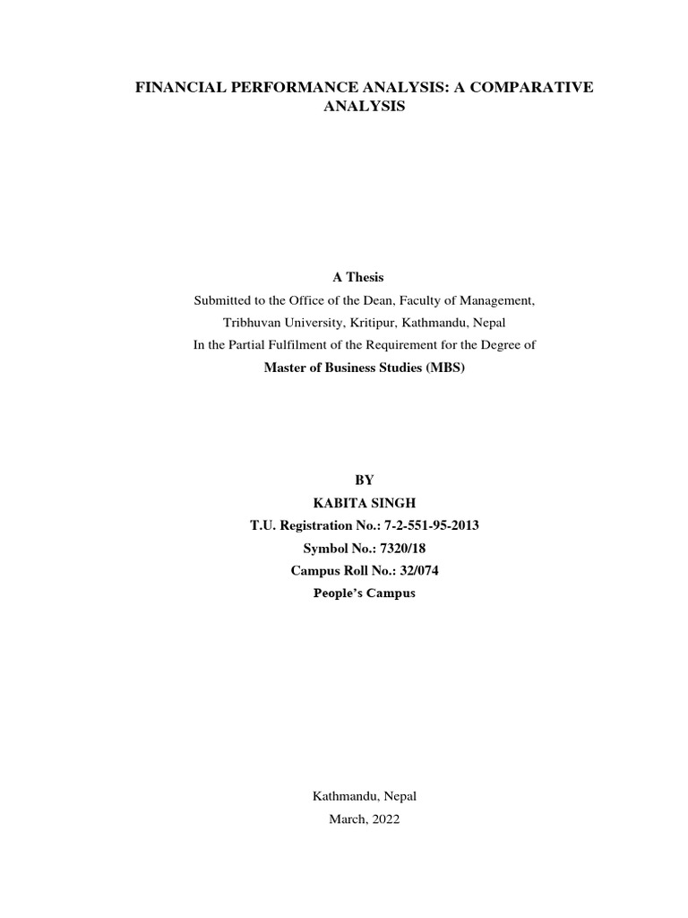 Full Thesis | PDF | Financial Capital | Banks